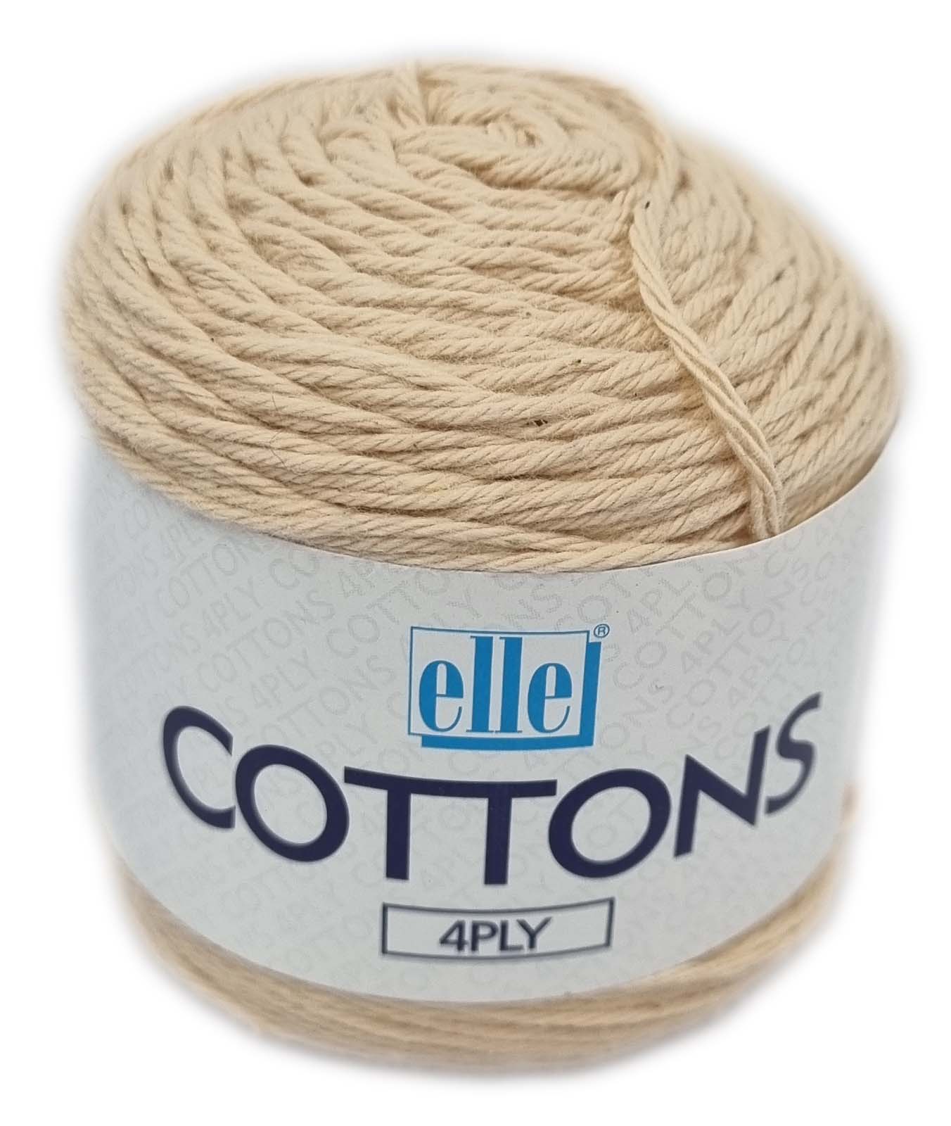 ELLE COTTONS 4 PLY 50g-COL.099 CHAMPAGNE – Vaalcraft Distributors