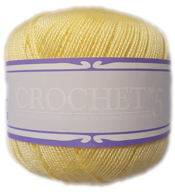 CROCHET NO.5 50g-COL.002 LIGHT YELLOW – Vaalcraft Distributors