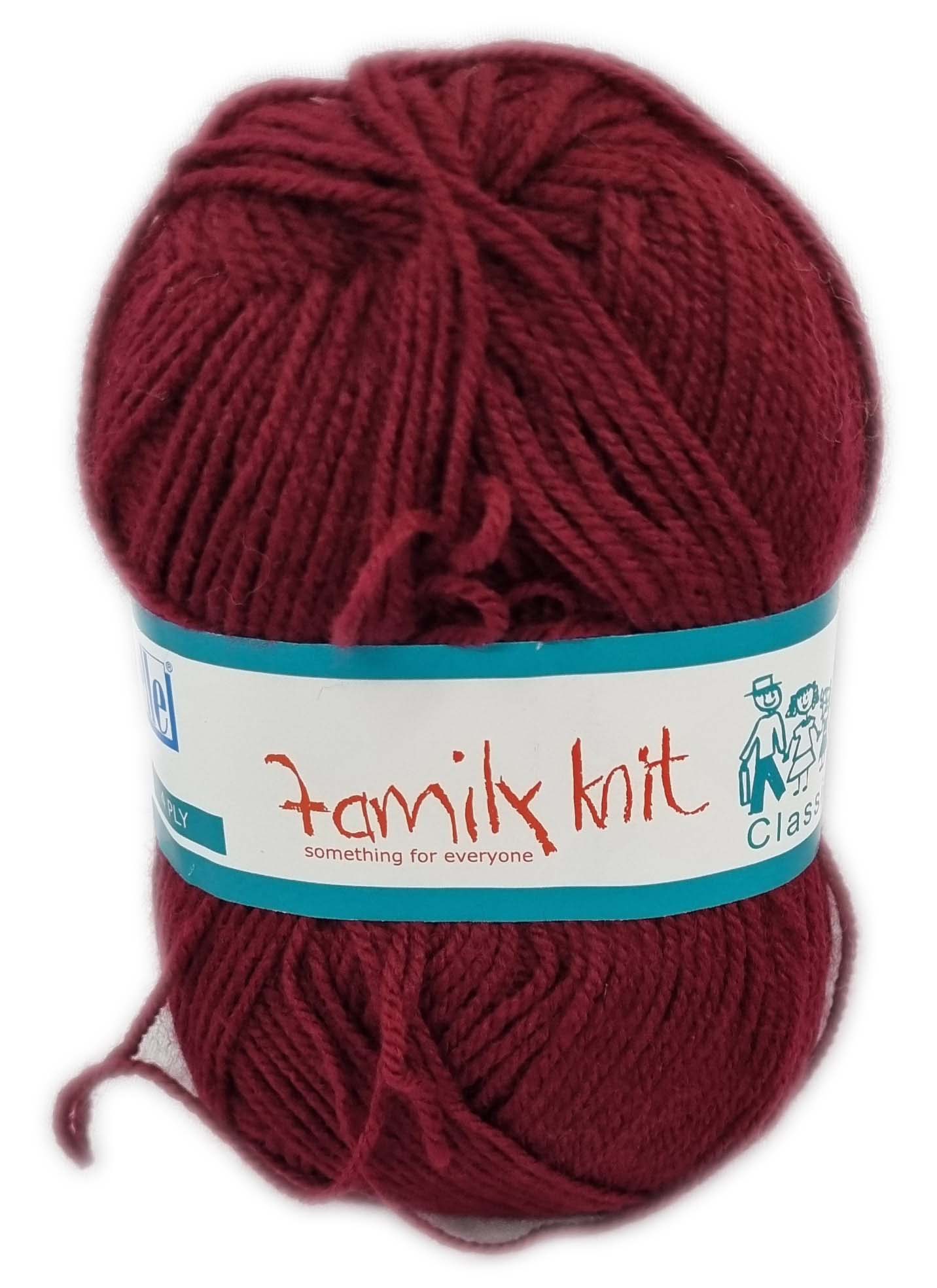 ELLE FAMILY KINIT 4 PLY 50g-COL.MAROON – Vaalcraft Distributors