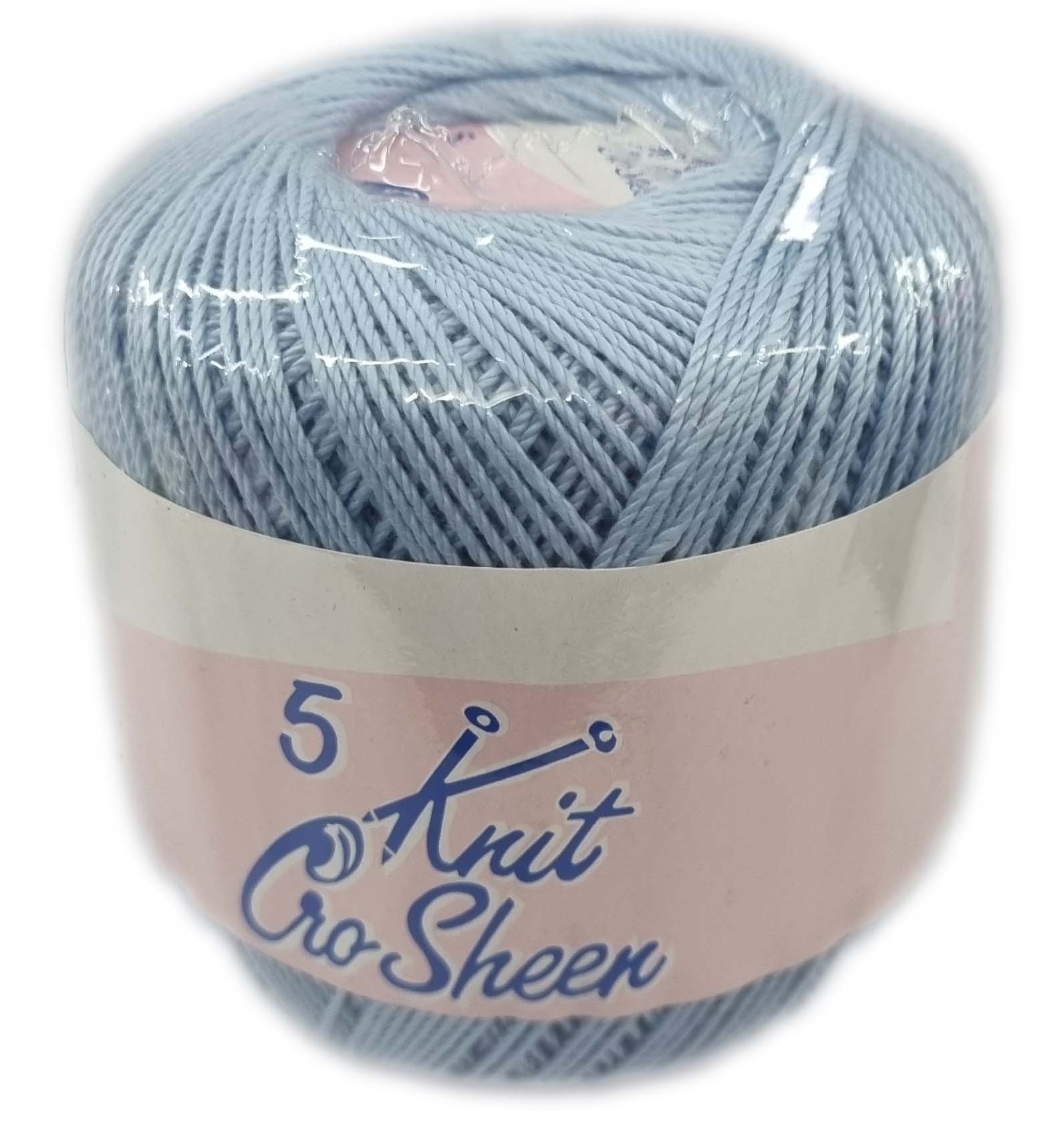 KNIT CRO SHEEN No.5 50g-COL.0129 BLUE – Vaalcraft Distributors