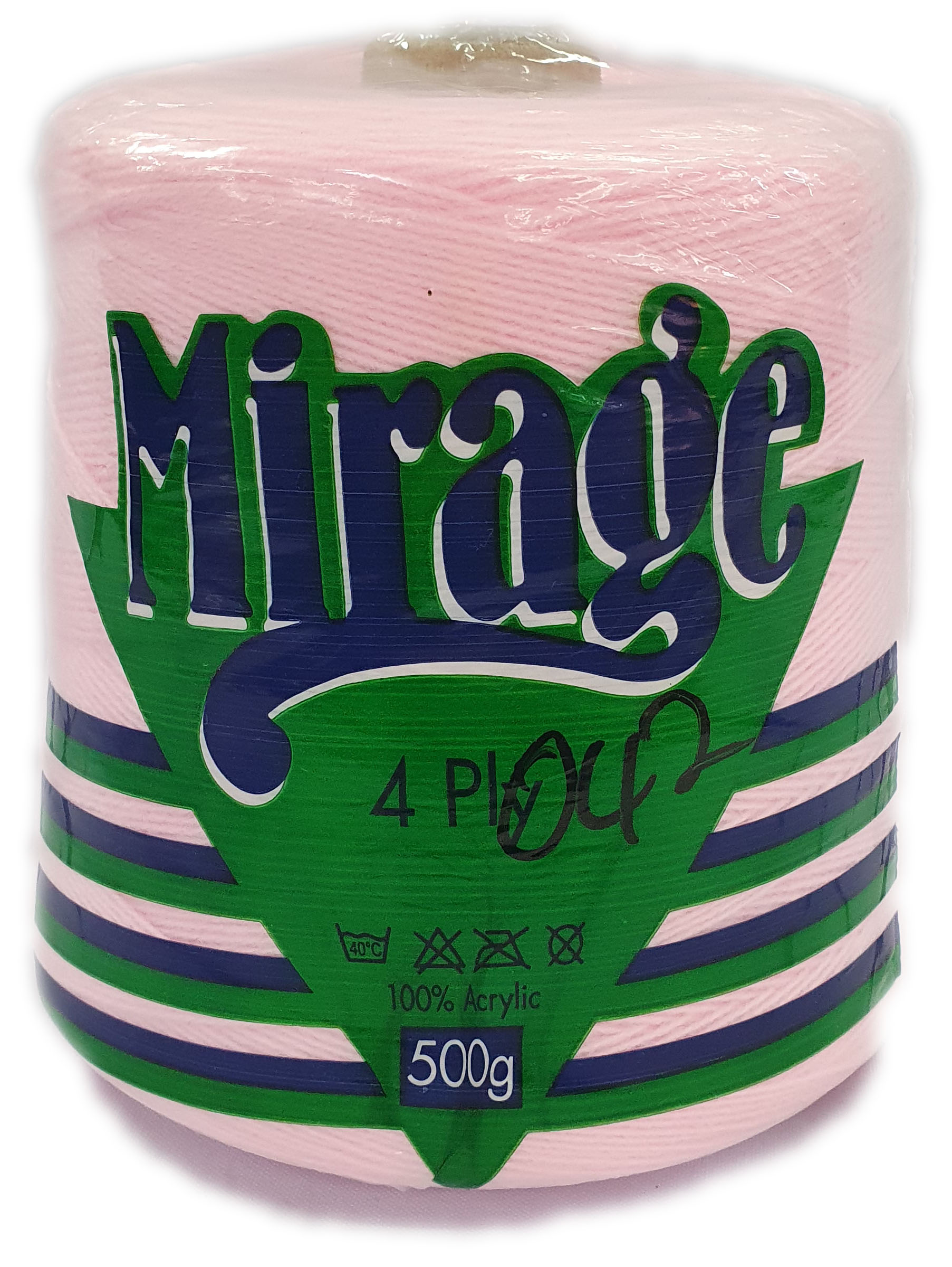 MIRAGE 4 PLY CONE 500g-COL.042 SHELL PINK – Vaalcraft Distributors