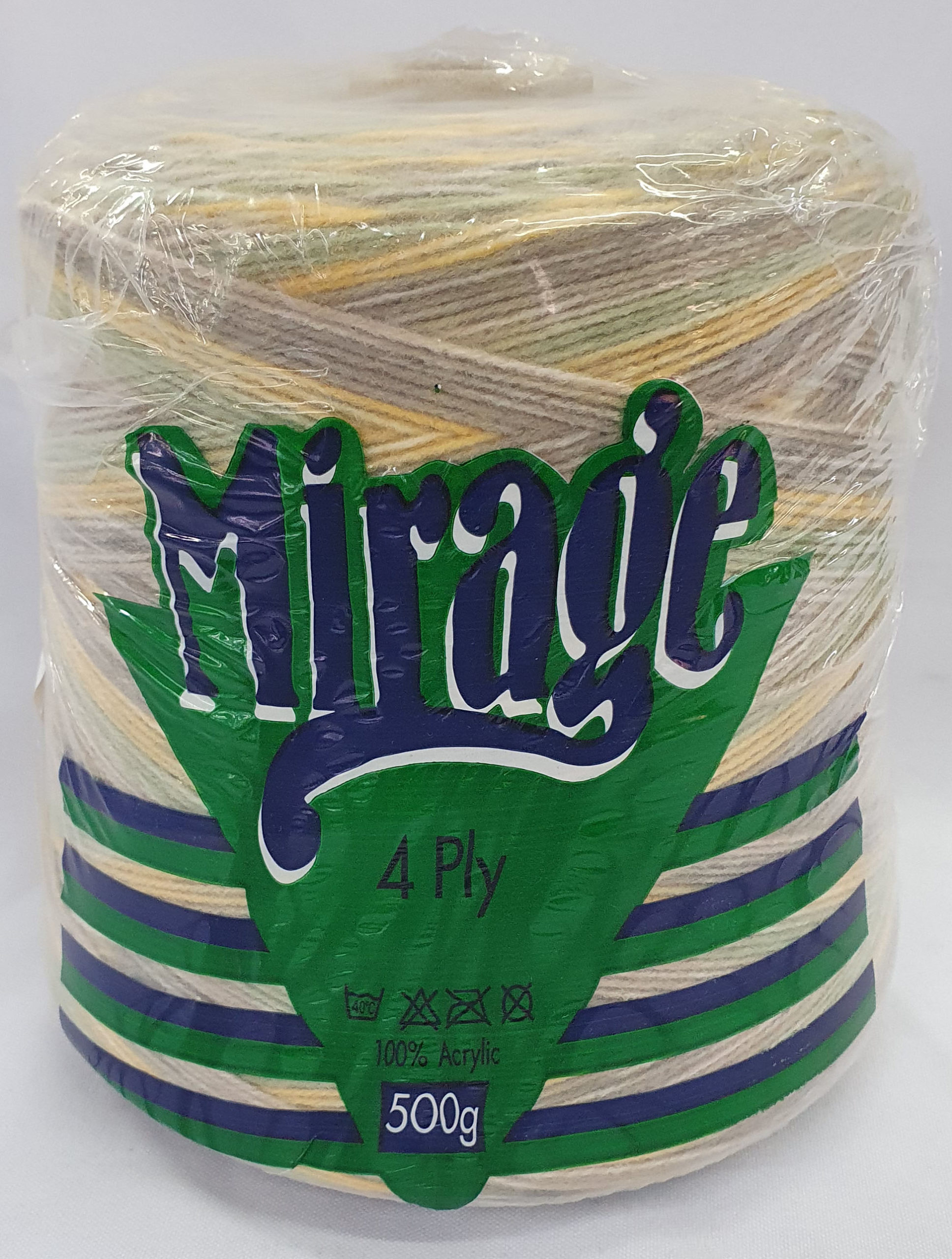 MIRAGE 4 PLY PRINT CONE 500g-COL.307 APPLE CRUMBLE – Vaalcraft Distributors