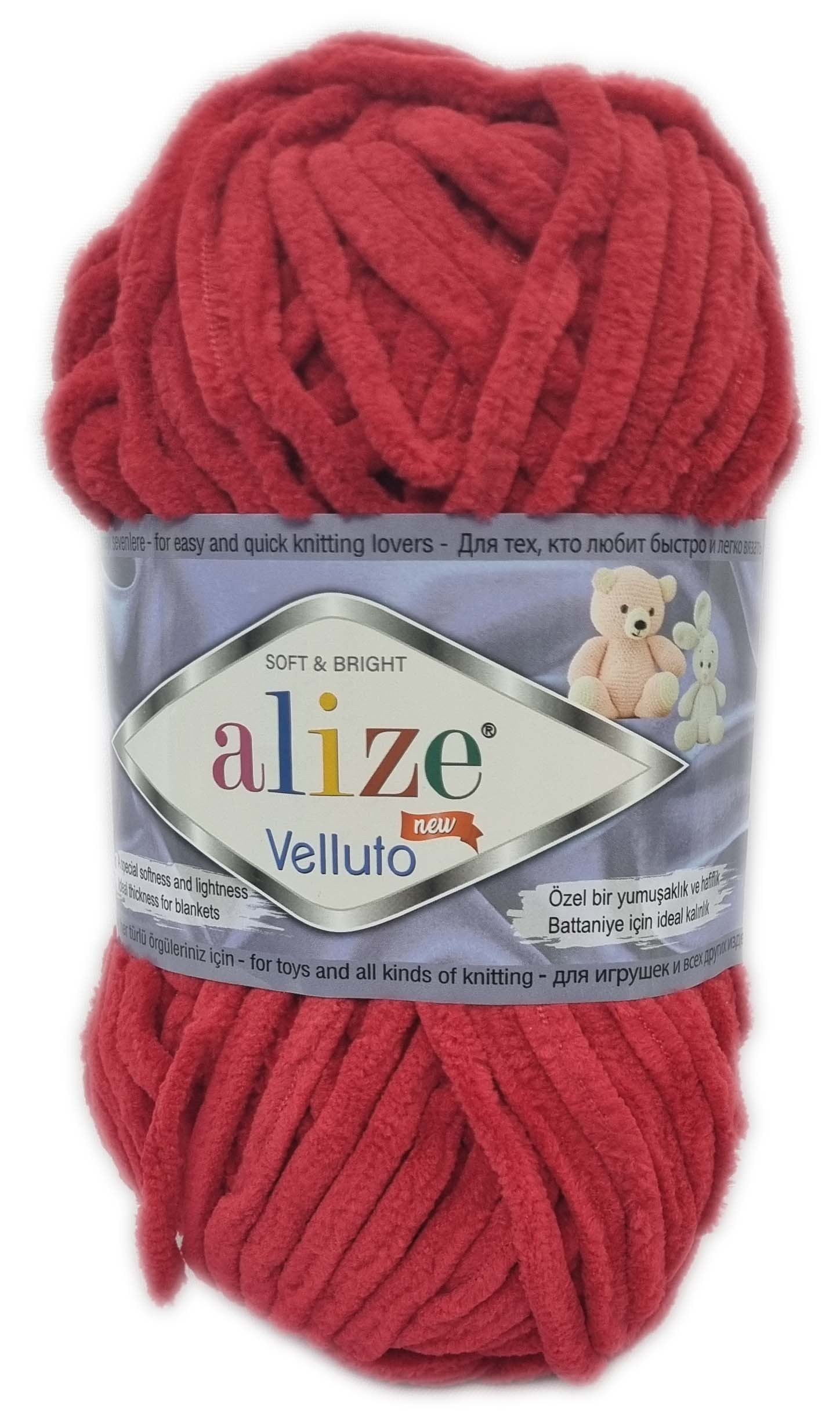 ALIZE VELLUTO 100g-COL.56 RED – Vaalcraft Distributors